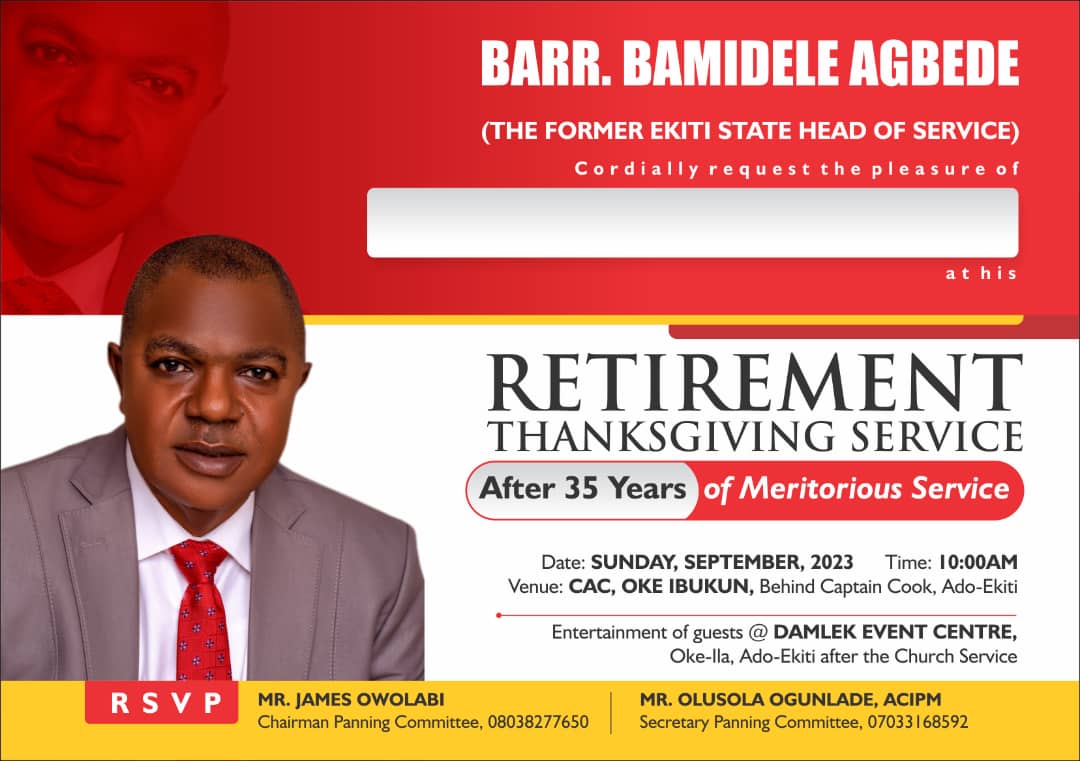 Barrister Gbenga Agbede’s Retirement Culminates in Grand Celebration ...